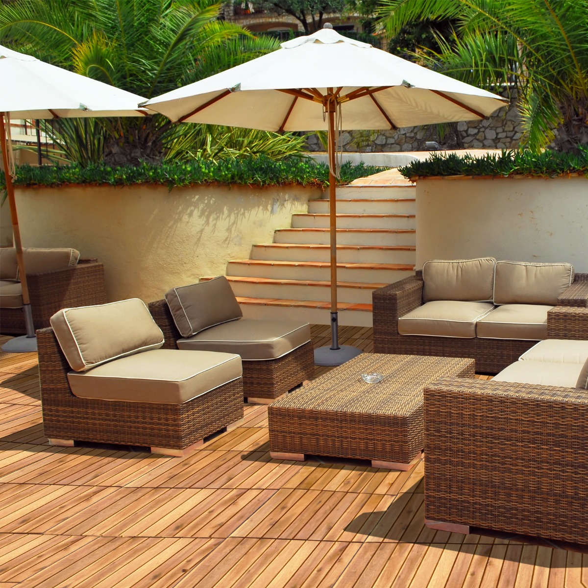 27 Pcs Interlocking Patio Deck Tile For Outdoor And Indoor Patio Garden ...