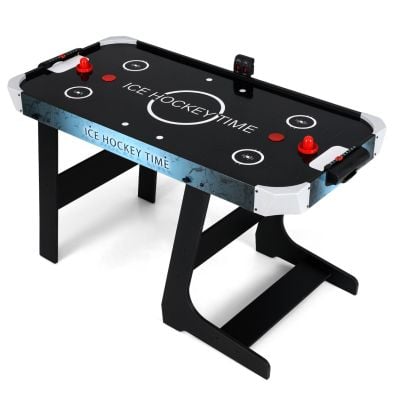 144 CM Foldable Air Hockey Table with 2 Pucks for Kids and Adults - Costway