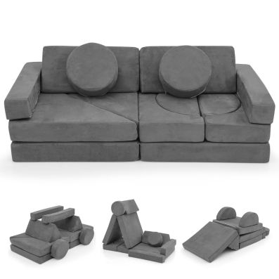 14 PCS Modular Kids Play Couch Child Sectional Sofa Building Blocks ...