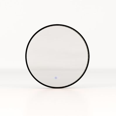 60 CM Round Bathroom Mirror with LED Lights and Anti-Fog Design - Costway