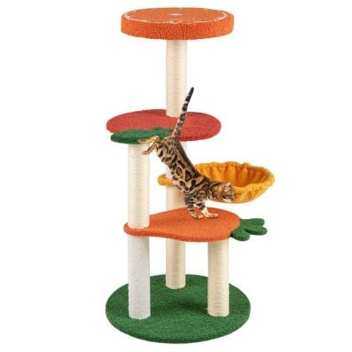 Multi-level Cat Tree with Fruit-shaped Platforms and Rotatable Side ...