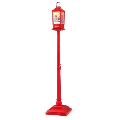 61 Inch Christmas Musical Lamp Post with Detachable Snow Globe Lantern ...