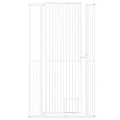 Extra Tall Pet Gate Heavy-Duty Metal Cat Gate with Wide Opening - Costway