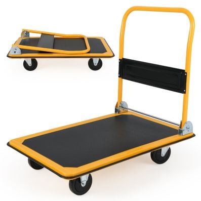 Folding Platform Trolley with Swivel Wheels - Costway