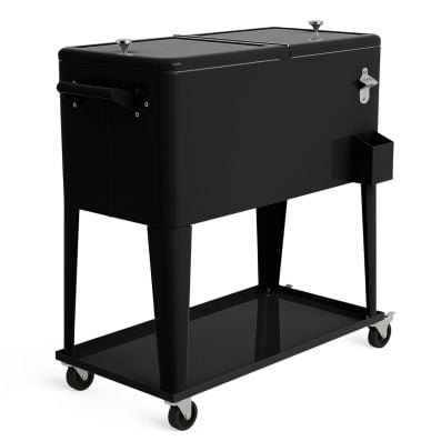 76 litre Outdoor Ice Rolling Cooler Cart - Costway