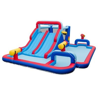 5-In-1 Inflatable Jumping House with Dual Slides and Climbing Wall ...