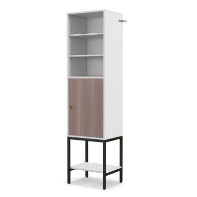 Tall Storage Cabinet with Adjustable Shelf and Bottom Storage - Costway