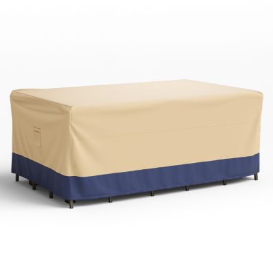 Rectangular Outdoor Dining Set Cover Waterproof Polyester Patio Table ...