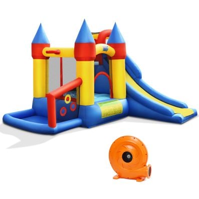 Inflatable Bouncer with Ball Pit and Slide and Climbing Wall with Air ...