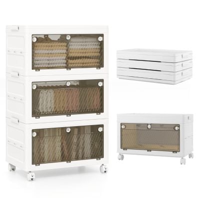 3-Tier/4-Tier Stackable Storage Bins with 3-Way-to-Open Drawers and ...