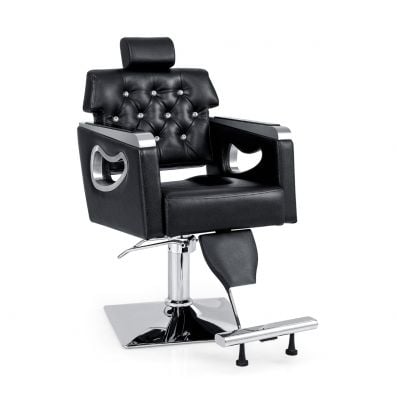 Adjustable Swivel Barber Chair with Padded Backrest - Costway
