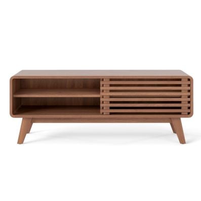 TV Stand for TVs up to 55 Inches Entertainment Center with Sliding Door ...