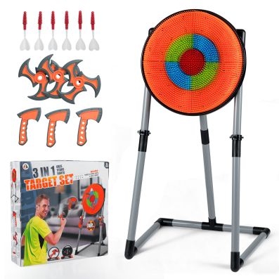 3 in 1 Throwing Target Set Activity Carnival Games for Kids - Costway