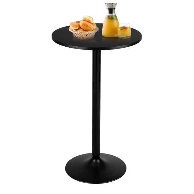 Round Top Pub and Bar Table with MDF Top and Base - Costway