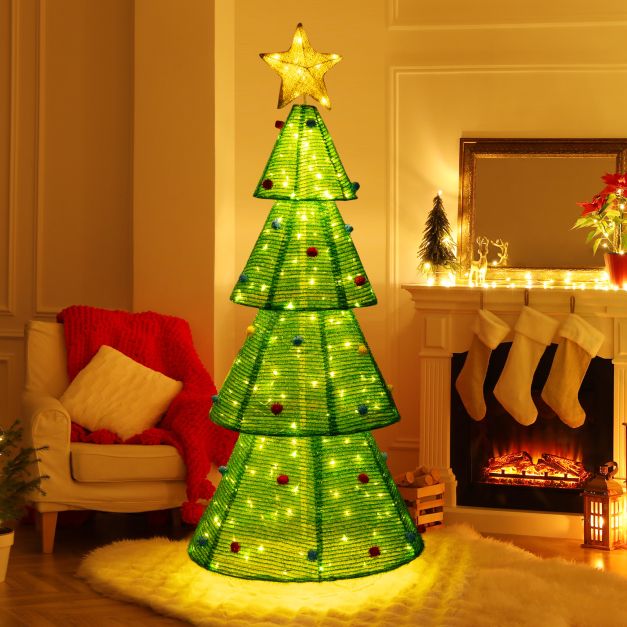 Collapsible Christmas Tree With Lights