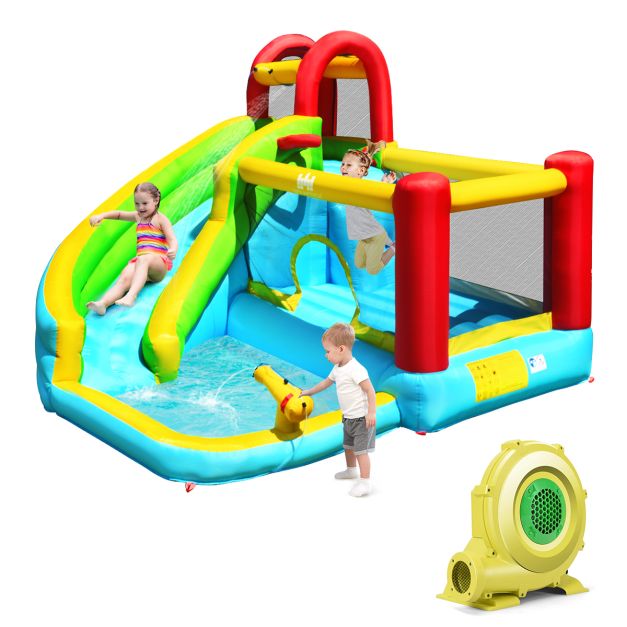 Jumping Bounce House with Oxford Carry Bag, Lawn Stakes and 450W Blower ...