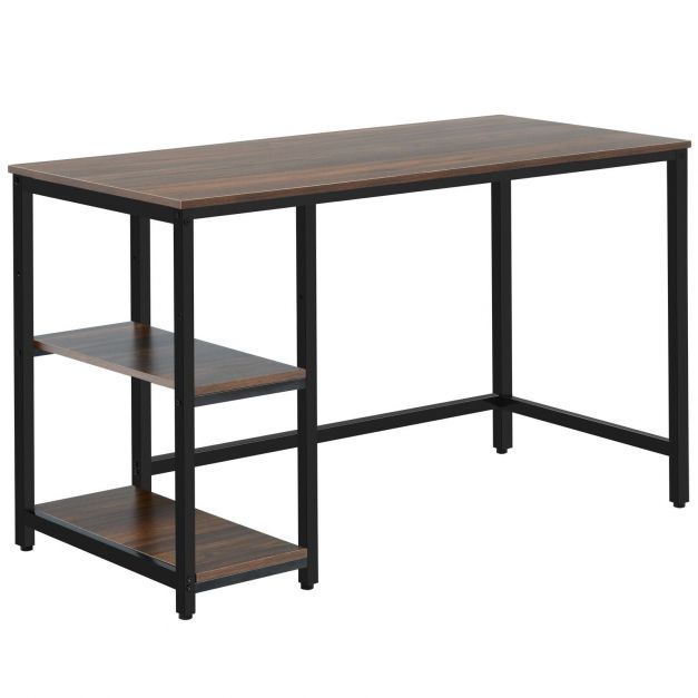 Industrial Computer Desk with Storage Sheves - Costway