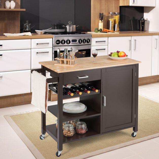 Carts On Wheels With Wooden Cabinets Mindert Wood Kitchen Island Cart