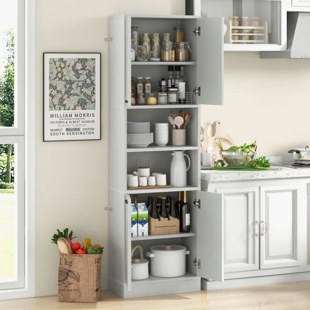 Tall Kitchen Pantry Cabinets 190cm Tall Freestanding Cupboard With