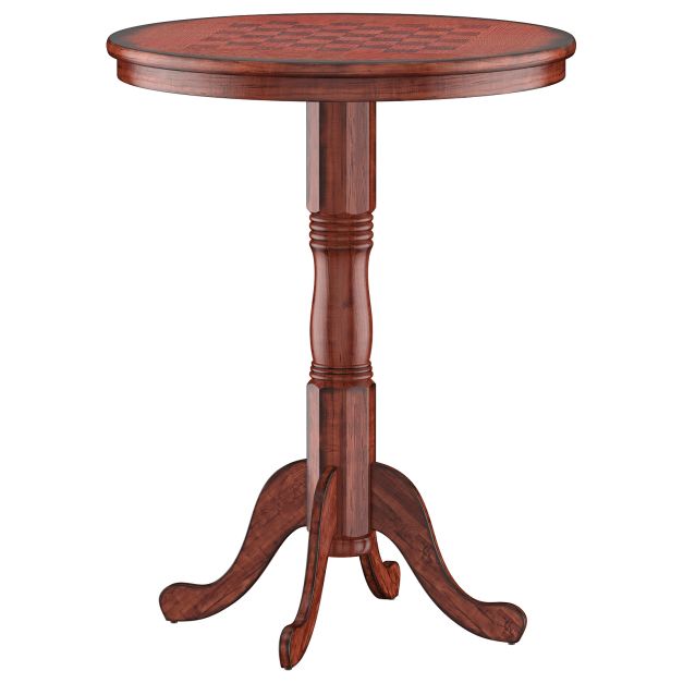 Wooden Pub Pedestal Dining Table with Stable Base and Spacious Tabletop ...