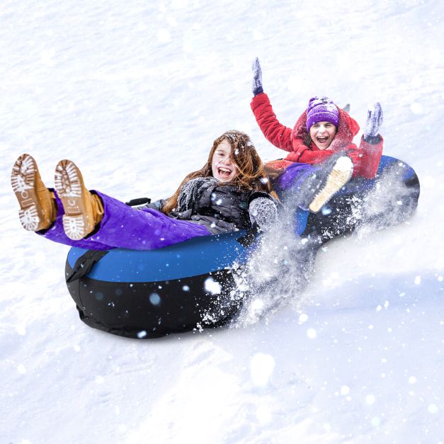 2-Person Inflatable Snow Tube for Adults Kids - Costway