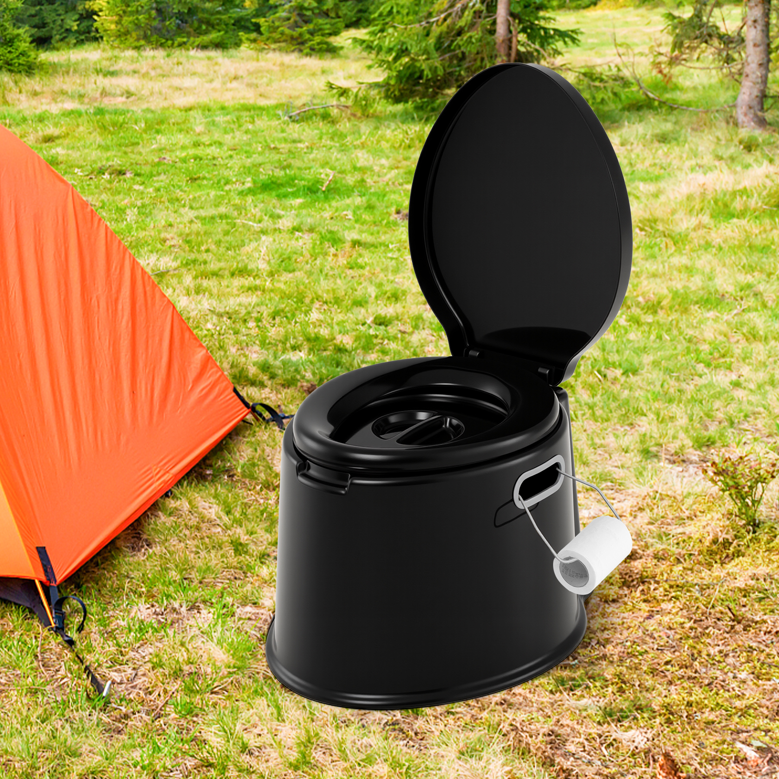 Portable Travel Toilet With Detachable Inner Bucket And Removable ...