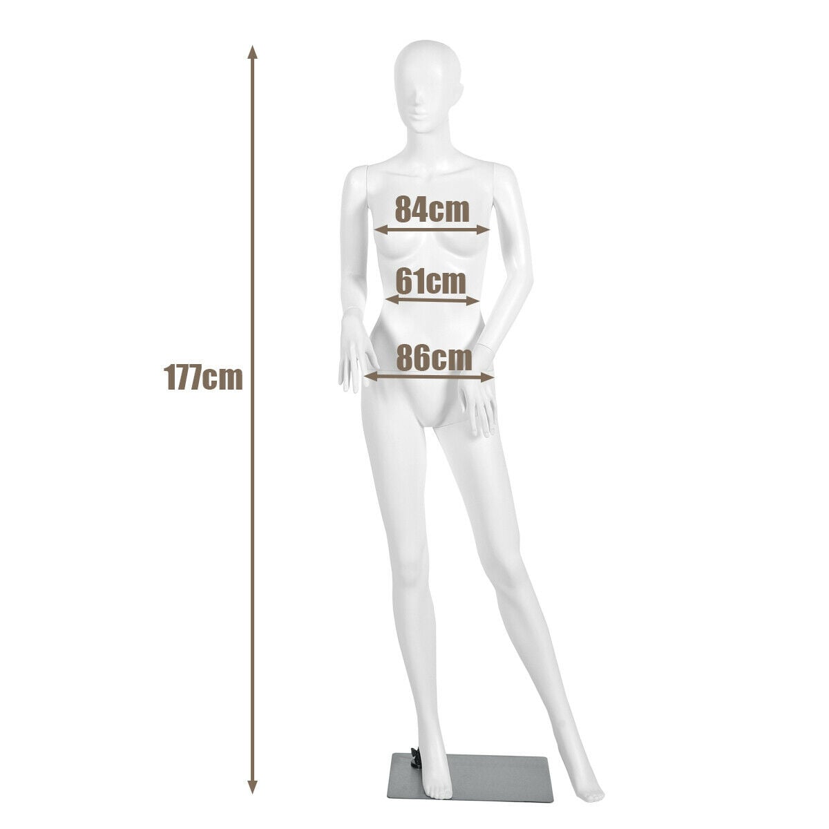 177cm Female Mannequin Full Body Manikin With Metal Base - Kuiwee.com
