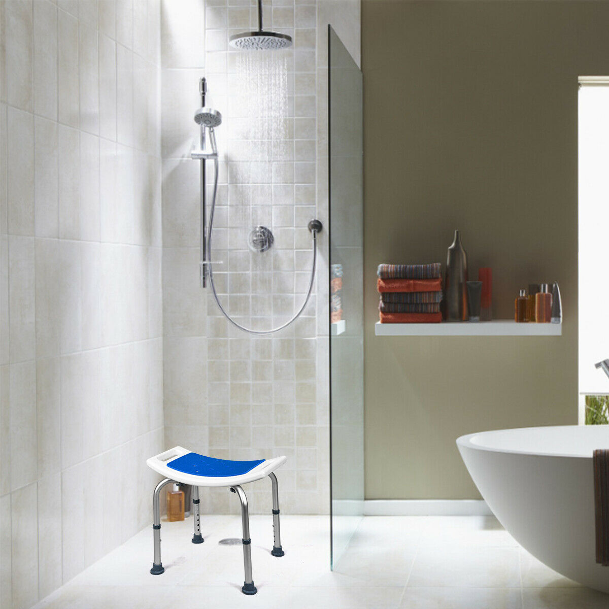 Height Adjustable Shower Stool - Kuiwee.com