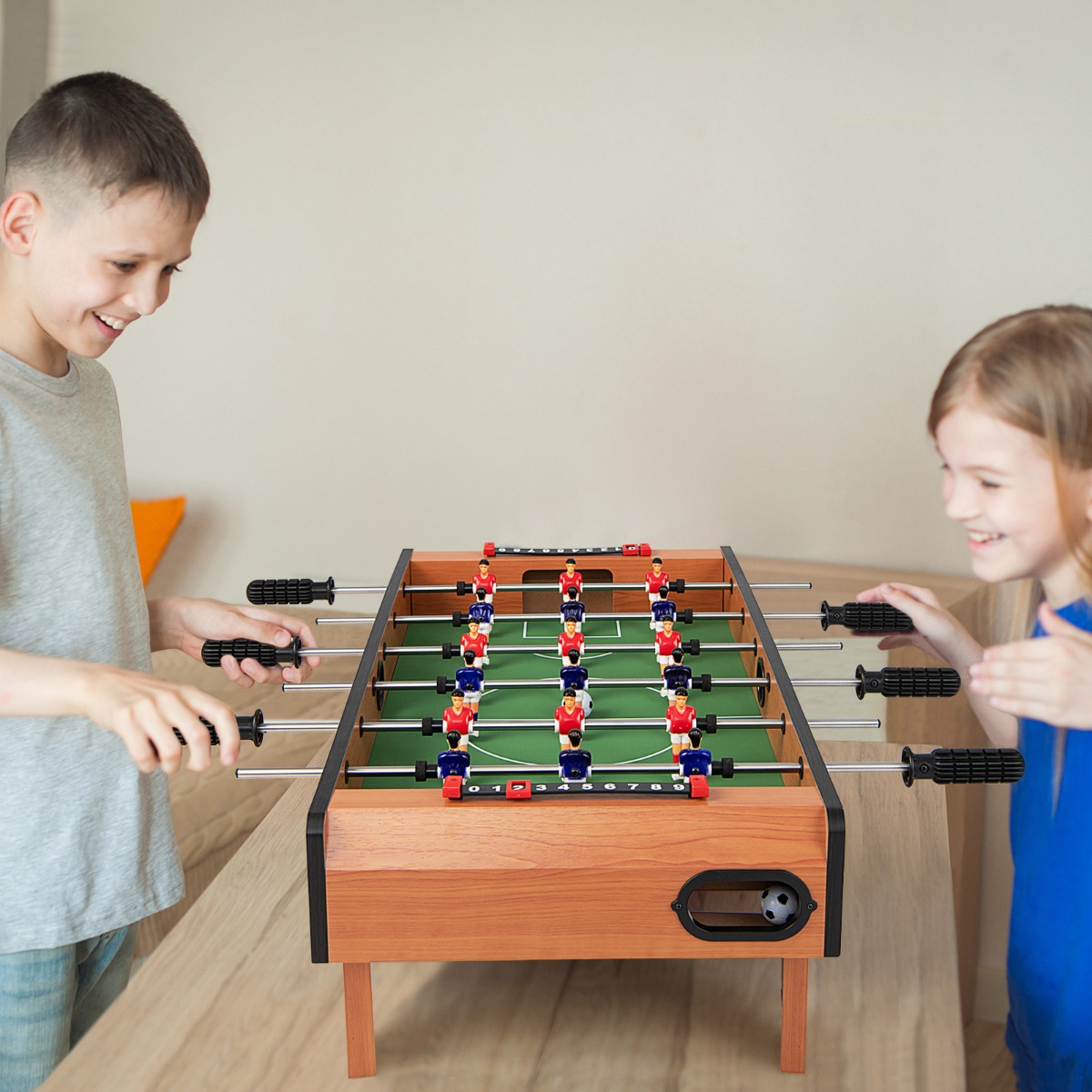 Wooden Table Football Set With Footballs For Adults And Kids - Kuiwee.com